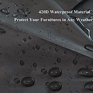 YSUEFIJO Patio Furniture Cover Waterproof 24x24x24in, Rectangular/Square Patio Table Cover, Heavy Duty 420D Garden Furniture Covers, Outdoor Table and Chair Set Covers, for Rectangular Dining Table