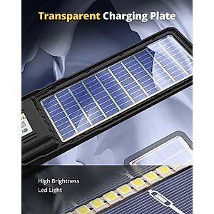 BNT [2023 Upgrade] 800W Solar Outdoor Lights, 6500K 80000LM Solar Street Lights Outdoor with IP66 Waterproof, Dusk to Dawn Solar Flood Lights Outdoor Motion Sensor for Yard, Garden, Path