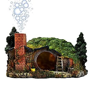 fazhongfa Aquarium Decorations Castle Fish Tank Décor Thematic Ornaments (Hobbit-L)