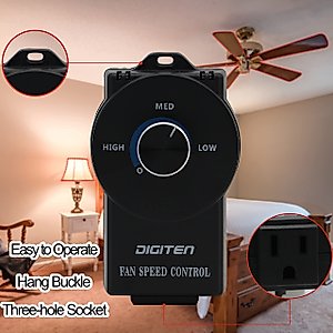 DIGITEN Variable Speed Controller Exhaust Variable Speed Fan Speed Adjuster Vent Blower Speed Adjuster for Duct Inline Fan Speed Controol Governor for Ventilation Fan