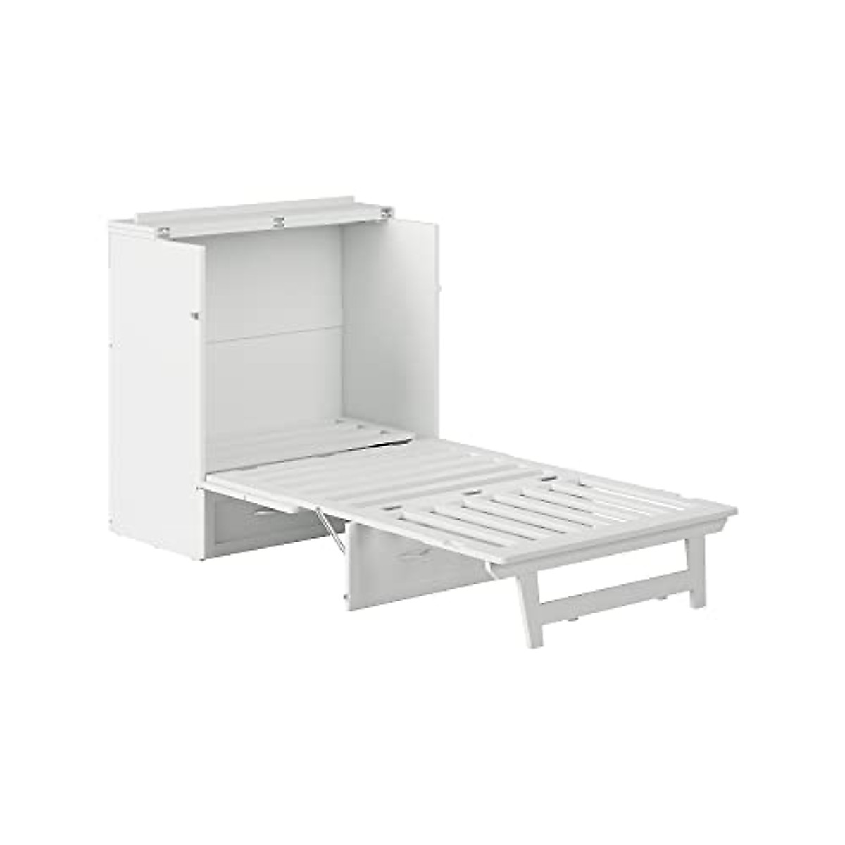 AFI, Vivian Murphy Bed Chest Twin XL with Storage Drawer and Built-in USB Charger, White