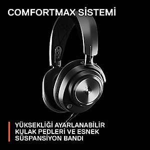 SteelSeries Arctis Nova ProMulti-System Gaming Headset - Premium Hi-Fi Drivers - Hi-Res Audio - 360° Spatial Audio - GameDAC Gen 2 - ESS Sabre Quad-DAC - Stealth Retractable Mic - PC, PS5, PS4, Switch