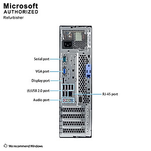 Lenovo Think Center M81 SFF Desktop Computer, Intel Quad Core I5-2400 3.1GHz up to 3.4GHz, 12GB DDR3 RAM, 2TB HDD, DVD, WIFI, BT 4.0, HDMI, VGA, Display port, W10P64 (Renewed)