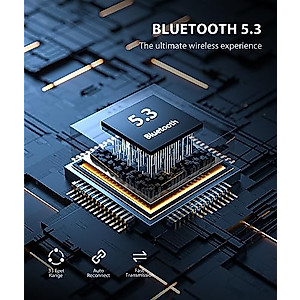 COMSOON AUX Bluetooth Adapter for Car, [LED Screen] Bluetooth 5.3 Receiver for Speaker/Home Stereo/Wired Headphones, Noise Cancelling Wireless Audio Receiver for Hands-free Call/Music, Dual Connection