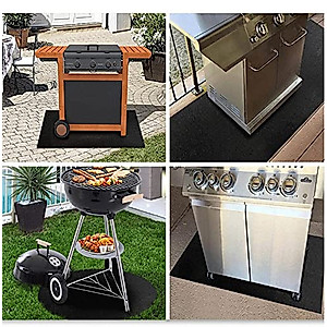 Under Grill Mat, Fire Pit Mat, Fireplace Hearth Rug, Deck and Patio Grill Mat, Non Slip Protection Mat Flame Resistant Pad for Fireplace, Stove Protection