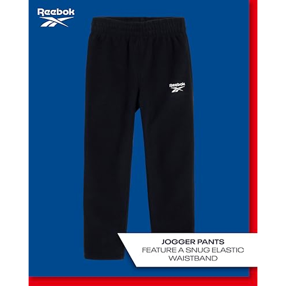 Reebok Baby Boys' Jogger Set - 3 Piece Short Sleeve T-Shirt and Sweatpants Playwear Set (InfantToddler), Size 4T, Black