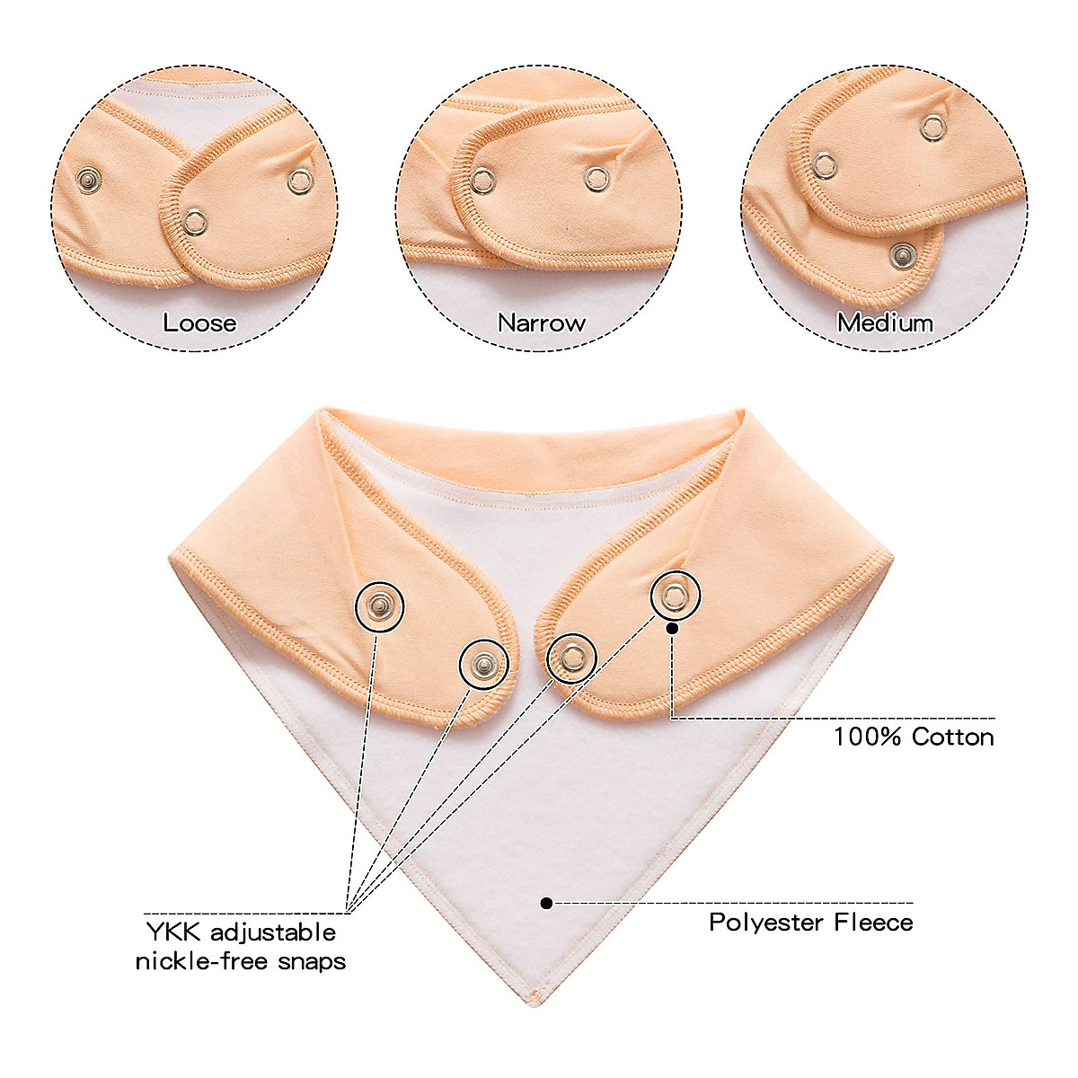 Little Tots Baby Bandana Drool Bibs for Boys, Girls, Baby Unisex Cotton Bibs 10 Pack Soft and Absorbent (Magical ocean)