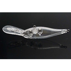 10PCS Unpainted 9.8cm 8.53g topwater Minnow Fishing Lure Crankbait Artificial Hard Bait Carp Pike Bass Wobblers Deep Diving Fishing jerkbait 8195 Free Eye