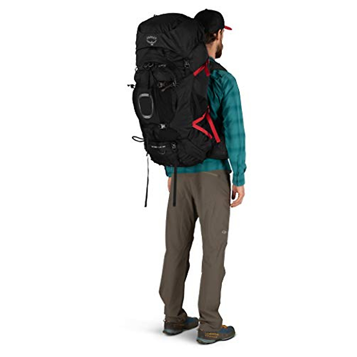 Osprey Aether Plus 100L Men's Backpacking Backpack, Black, L/XL