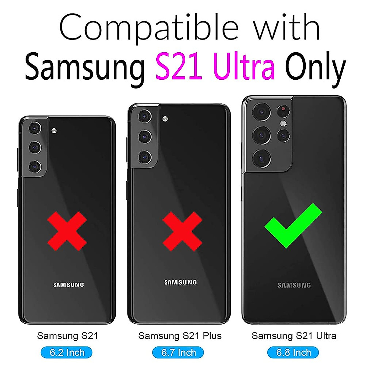 Compatible with Samsung Galaxy S21 Ultra 5G Case with Leather Credit Card Holder Magnetic Clasp Stand Cell Accessories Mobile Flip Purse Phone Cover for S21ultra 21S S 21 21ultra G5 Women Men Purple