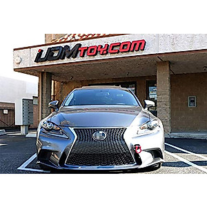 iJDMTOY JDM Red Track Racing Style Tow Hook Ring Compatible with Lexus 2006-up is GS, 2007-up LS, 2011-up CT & 2012-up RX Facelift, Made of Lightweight Aluminum