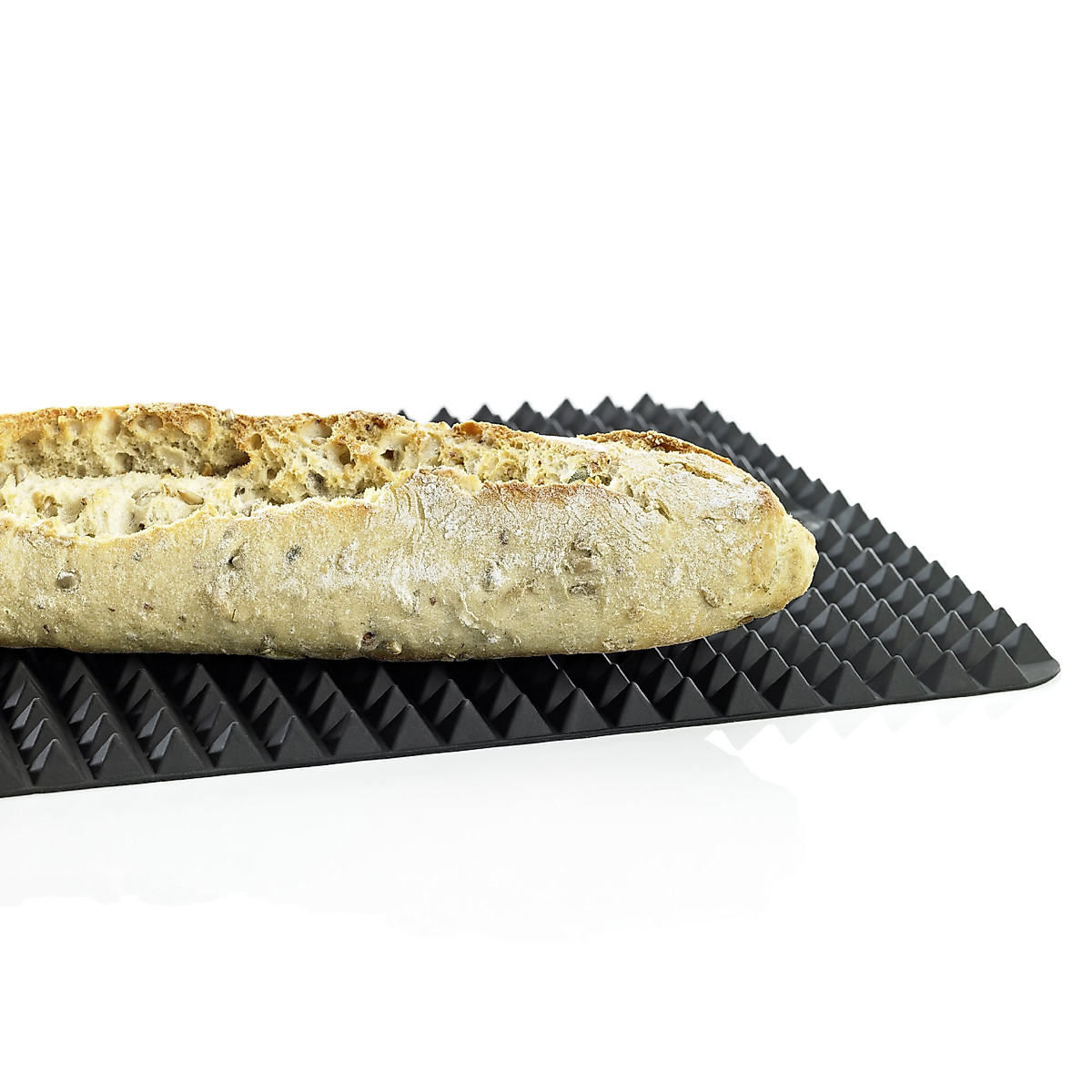 Lurch Germany Flexiform Fat-Reducing Pyramid Silicone Baking Mat 16.1 x 11.4 Inch - Black