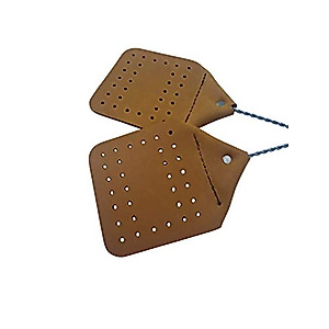 Pack of Two Amish Valley Products Leather Fly Swatter Brown Holmes County Handcrafted Wire Handle