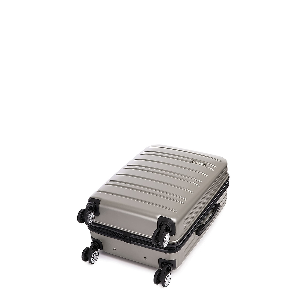 Rockland Irvine Hardside Spinner Wheel Luggage, Silver, 19", 23", 27"