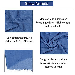 6 PCS Hijab Scarfs for Women Turbans Head Wraps Soft Head Scarf Long Scarf Shawl for All Season(Set 04)