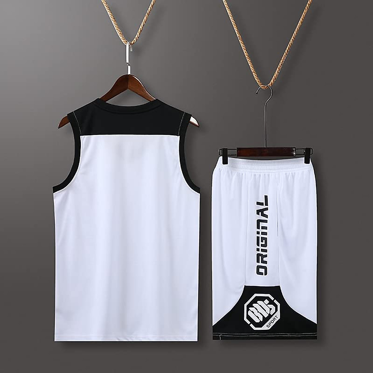 Custom Basketball Jerseys Any Name Number Team Logo - Basketball Jerseys for Men Boys Kids Aldult Basketball Uniform Set (White)