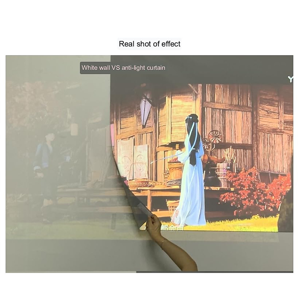 Metal Anti Light Projector Screen, high-Definition Movie Screen, Suitable for Outdoor, Indoor, Home, Office, with Sizes of 60/72/84/100 inches and ratios of 16:9/4:3 (Hook_60inch_16:9)