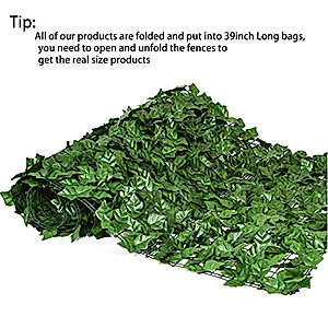 DearHouse Artificial Ivy Privacy Fence Wall Screen, 117.9x59 inch Artificial Hedges Fence and Faux Ivy Maple Leaf Decoration for Outdoor Garden Decor