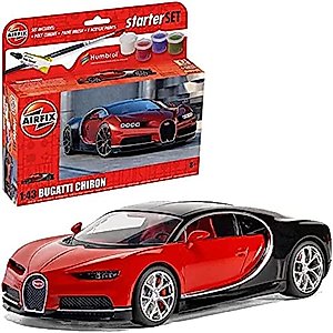 Airfix Starter Gift Set Bugatti Chiron 1:43 Supercar Plastic Model Kit A55005