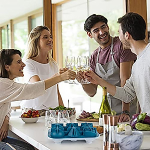 Ice Cube Tray, Mikiwon 2.2 inch Silicone Large Ice Ball Maker,Ice Rose Maker,Ice Diamond Maker With Covers,Large Ice Cube Molds for Whiskey, Cocktails and Homemade, Keep Drinks Chilled,BPA Free