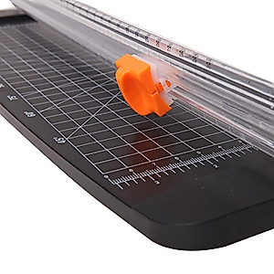Jielisi 12 inch Paper Trimmer, A4 Size Paper Cutter with Automatic Security Safeguard for Coupon, Craft Paper and Photo (Black)
