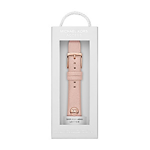 Michael Kors Women's Pink Leather Band for Apple Watch 38/40/41mm (Model: MKS8004)
