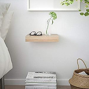 Ikea LACK Floating Wall Shelf, White-Stained Oak Effect, 30x26 Centimetres, 604.310.73