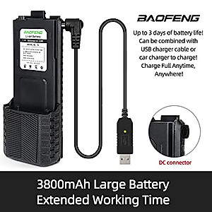 BAOFENG BL-5 3800mAh Extended Battery Walkie Talkie UV-5R BF-F8HP UV-5RX3 RD-5R UV-5RTP UV-5R MK2 MK3X MK5 Plus Series Two Way Radio