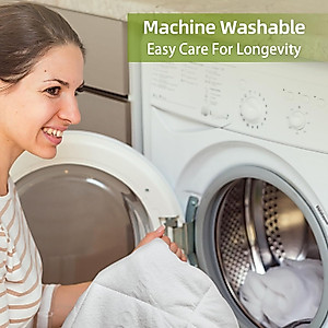 Bamboo Cooling Mattress Topper Full, Mattress Pad Quilted with 600GSM Down Alternative Fill and Comes with a Deep Pocket That Fits Mattresses Up to 20", Ensuring Optimal Comfort (Full, 54" x 75")