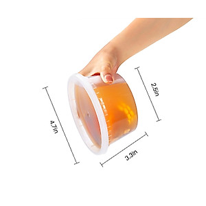 EDI [12 OZ, 25 Sets] Plastic Deli Food Storage Containers with Airtight Lids | Microwave-, Freezer-, Dishwasher-Safe | BPA Free | Heavy-Duty | Meal Prep | Leakproof | Recyclable