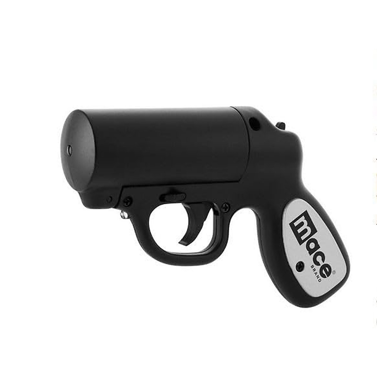Mace Brand Pepper Spray Gun with Strobe LED (Matte Black) — 20’ Powerful Pepper Spray, Leaves UV Dye on Skin, Integrated LED Light Enhances Aim — Mace Self Defense Spray for Women/Men, Made in the USA