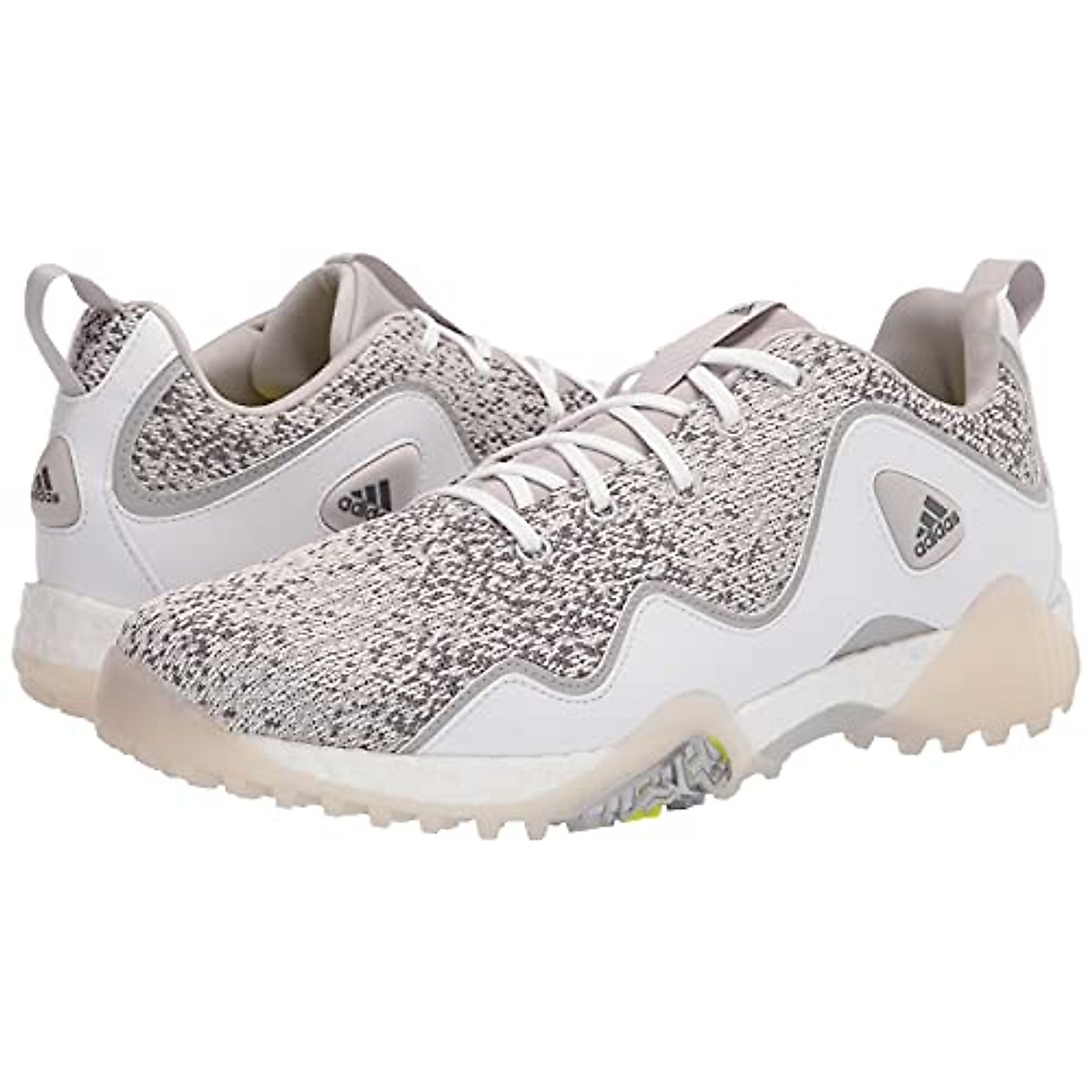 adidas Men's CodeChaos 21 Primeblue Spikeless Golf Shoes, Footwear White/Grey Four/Grey Two, 9.5