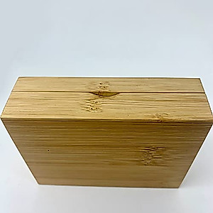 Bamboo Cards Storage Box, Wooden playing cards case with magnetic Lid