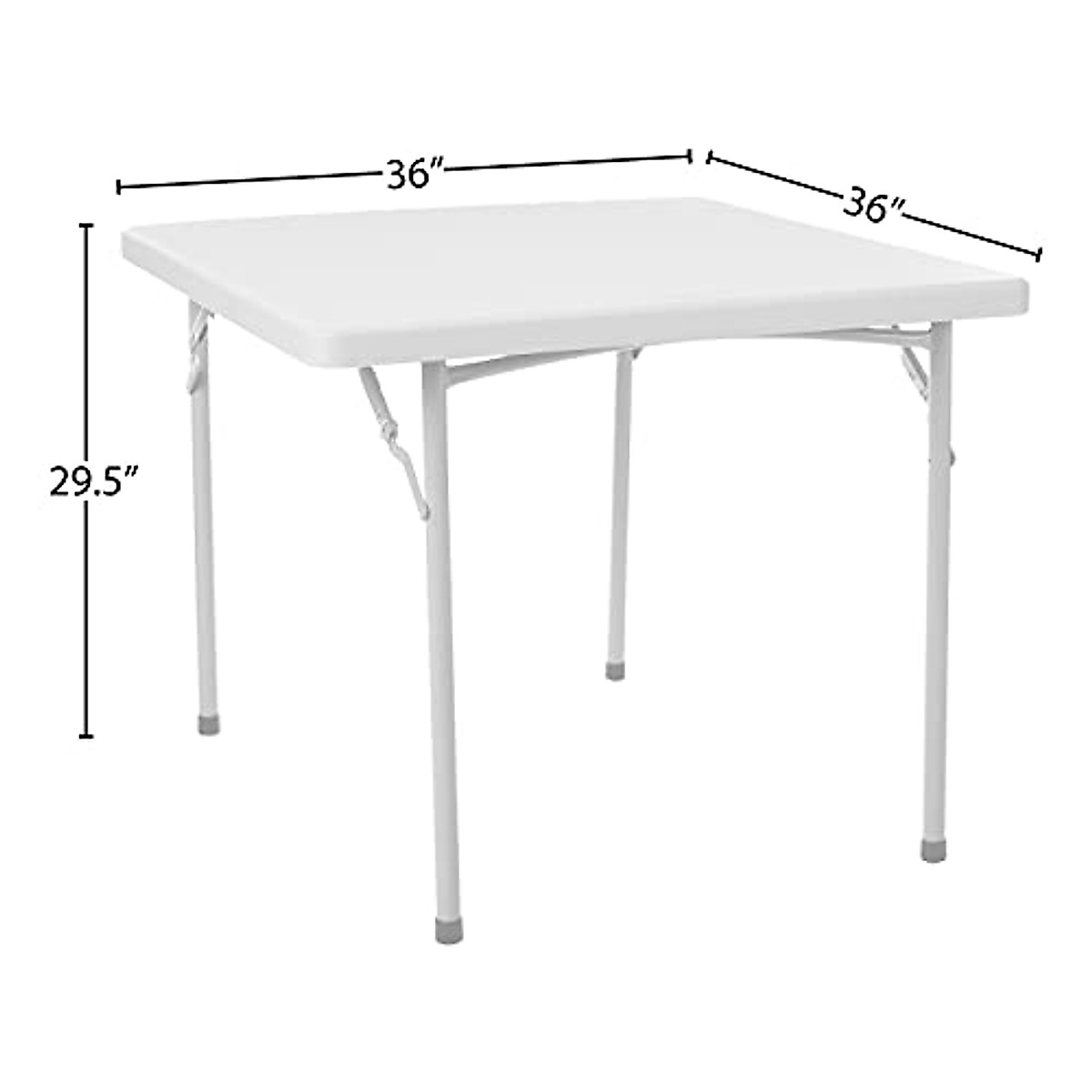 Office Star Resin Folding Table for Banquets, Picnics, and Parties, 36 Inch, Square