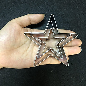 LUBTOSMN Twinkle Twinkle Little Star Cookie Cutter Set-7 Piece-From 3.5" to 1.6"-Cloud, Star, Moon Cookie Cutters for Baby Shower Gender Reveal Birthday Cake Cupcake Party Decorations