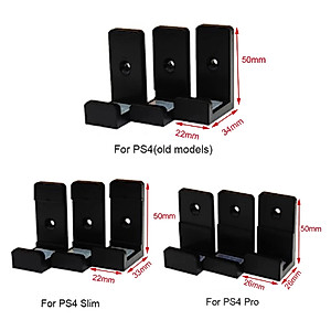 Onyehn Wall Mount Holder(Carbon Fiber) on Wall for PS4 Pro Console with Screws Mount Behind TV for PS4 Accessories (PS4 PRO)