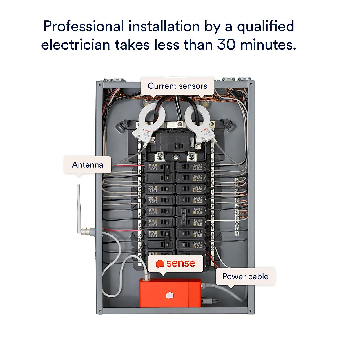 Sense Energy Monitor - Track Electricity Usage in Real Time and Save Money - Meets Rigourous ETL/Intertek Safety Standards