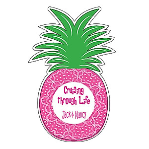 Magnet Customized for your Stateroom Door on your Disney Cruise, Carnival, Royal Caribbean, etc. - Personalized Pink Pineapple