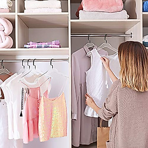 Elavain Acrylic Hanger | Sleek, Modern Clothes Hanger with Black Hook | High End Closest Organizer Space Saving Hangers for Shirts, Jackets, Sweaters, Tops & More | 10 Pack