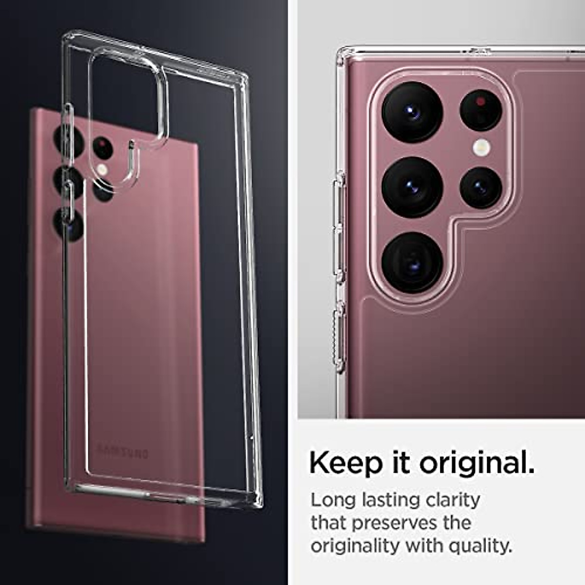 Spigen Ultra Hybrid Designed for Galaxy S22 Ultra Case (2022) - Crystal Clear
