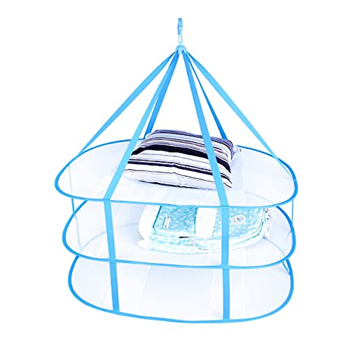 Large Folding Laundry Drying Rack, Clothes Drying Rack, Portable Sweater Drying Rack, Mesh Hanging air Dryer, Lay fold Flat Dry Hanger for Indoor Outdoor, Delicates, Towel, Socks,Swimsuit