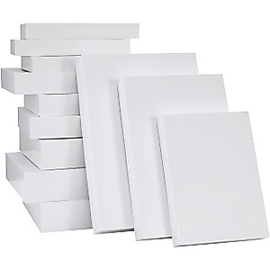 SUNCOLOR 12 Pack Assorted Sizes(4 Boxes 11", 4 Boxes 14", 4 Boxes 16") White Gift Boxes With Lids For Christmas, Birthdays and more