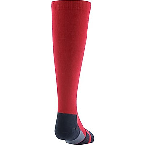 Under Armour Youth Team Over-The-Calf Socks, 1-Pair , Red/Black/White , Small