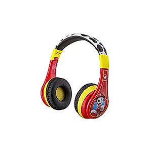 eKids Paw Patrol Kids Bluetooth Headphones, Wireless Headphones with Microphone Includes Aux Cord, Volume Reduced Kids Foldable Headphones for School, Home, or Travel