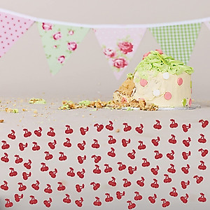 100pcs Cherry Confetti, Red Glitter Cherry Paper Scatter, Fruit Theme Party Table Decor, Cherry Smash Cake Decor, Cherry Confetti for Girl's Birthday/Baby Shower