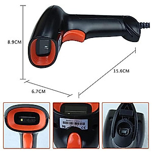 YANZEO Wireless 2.4G Barcode Scanner USB Portable DM QR Code Pos Laser Handheld 2D Barcode Reader for Office,Books, Warehouse,Store