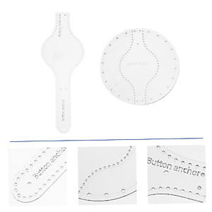 TEHAUX 2pcs Leather Pattern Template Transparent Wallet Stencil DIY Purse Tool Wallet Leather Pattern Stencil Leather Patterns Templates DIY Material Coin Purse Acrylic Handmade Supplies