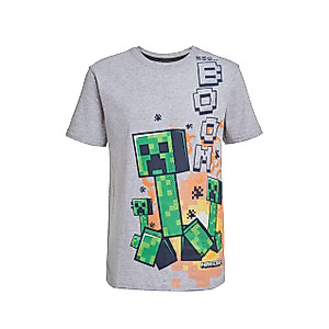 Minecraft Boys Creeper & Characters 3 Pack T-Shirt SetBlack/Gray Heather/Blue8