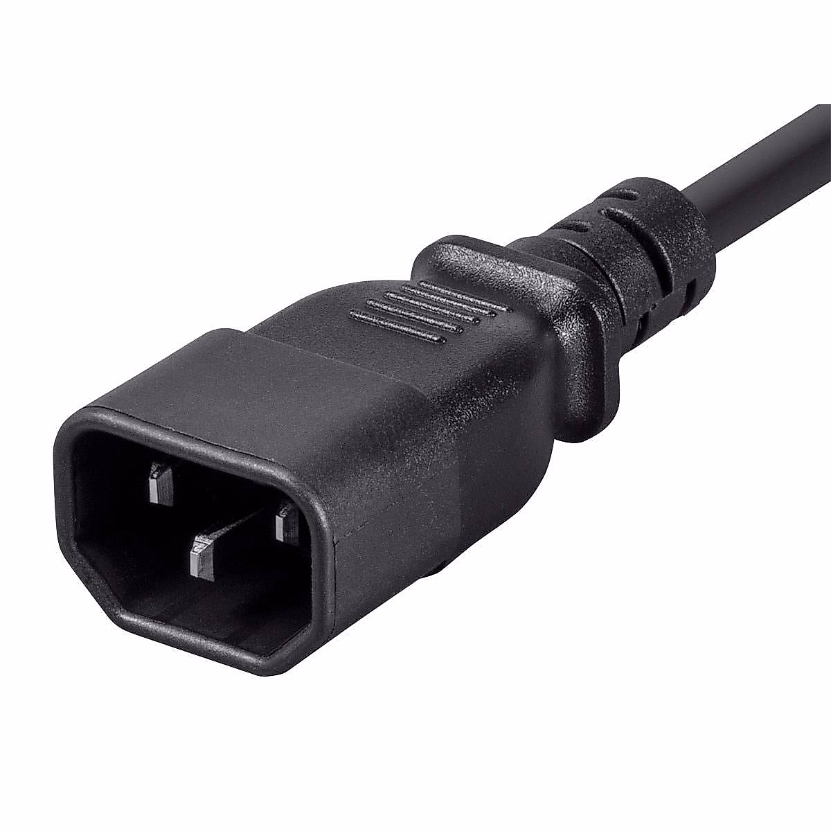 Monoprice Desktop Computer Power Cord - IEC 60320 C14 to NEMA 5-15R, 10 Amp, 1250 Watt, SVT, 125 Volt, 18AWG, 6 Feet, Black