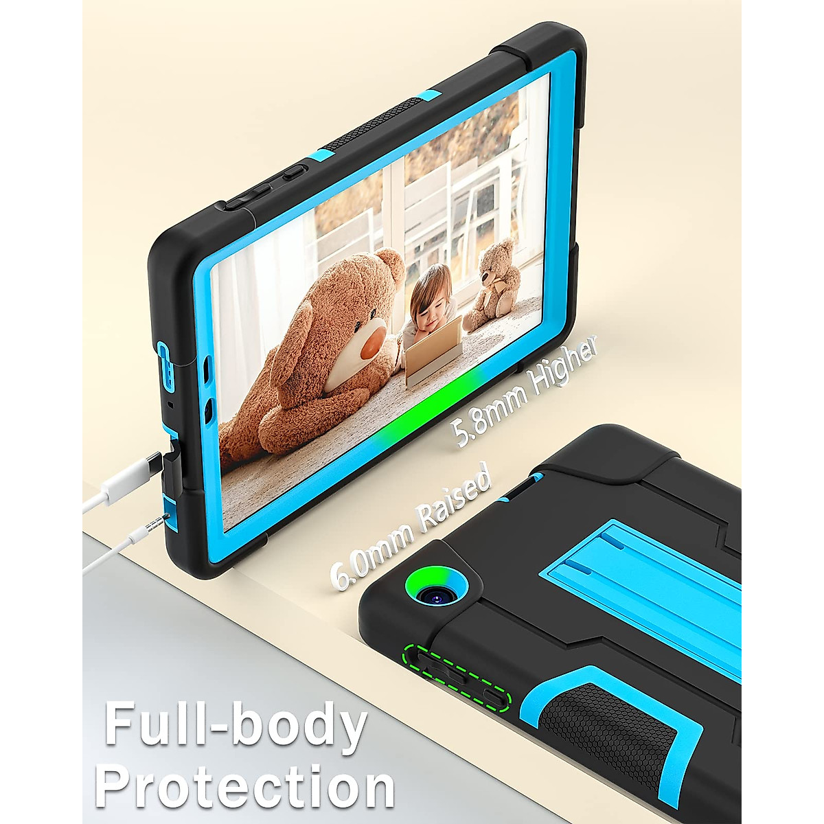 WESOROL Case for TCL Tab 8 LE Case,TCL Tab 8 LE Tablet Case with Kickstand,Rugged Military Grade Shockproof Kids Case for TCL Tab 8LE 9137W / TCL Tab 8 WiFi 9132X